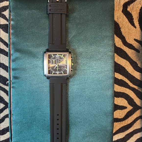 Accessories | Citizen Eco Drive Black Square Dial Watch | Poshmark
